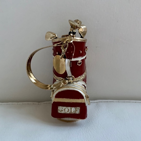Things Remembered | Other | Golf Bag Red Gold Bling Gold Chain By ...
